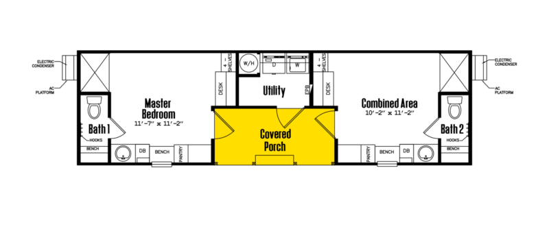 Tiny Home 12×40-22A - Legacy Housing Corporation