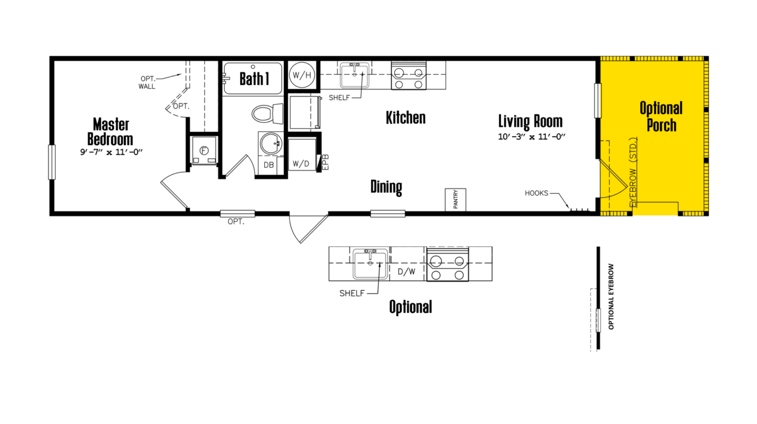 Tiny Singlewide 12×44-11A - Legacy Housing Corporation