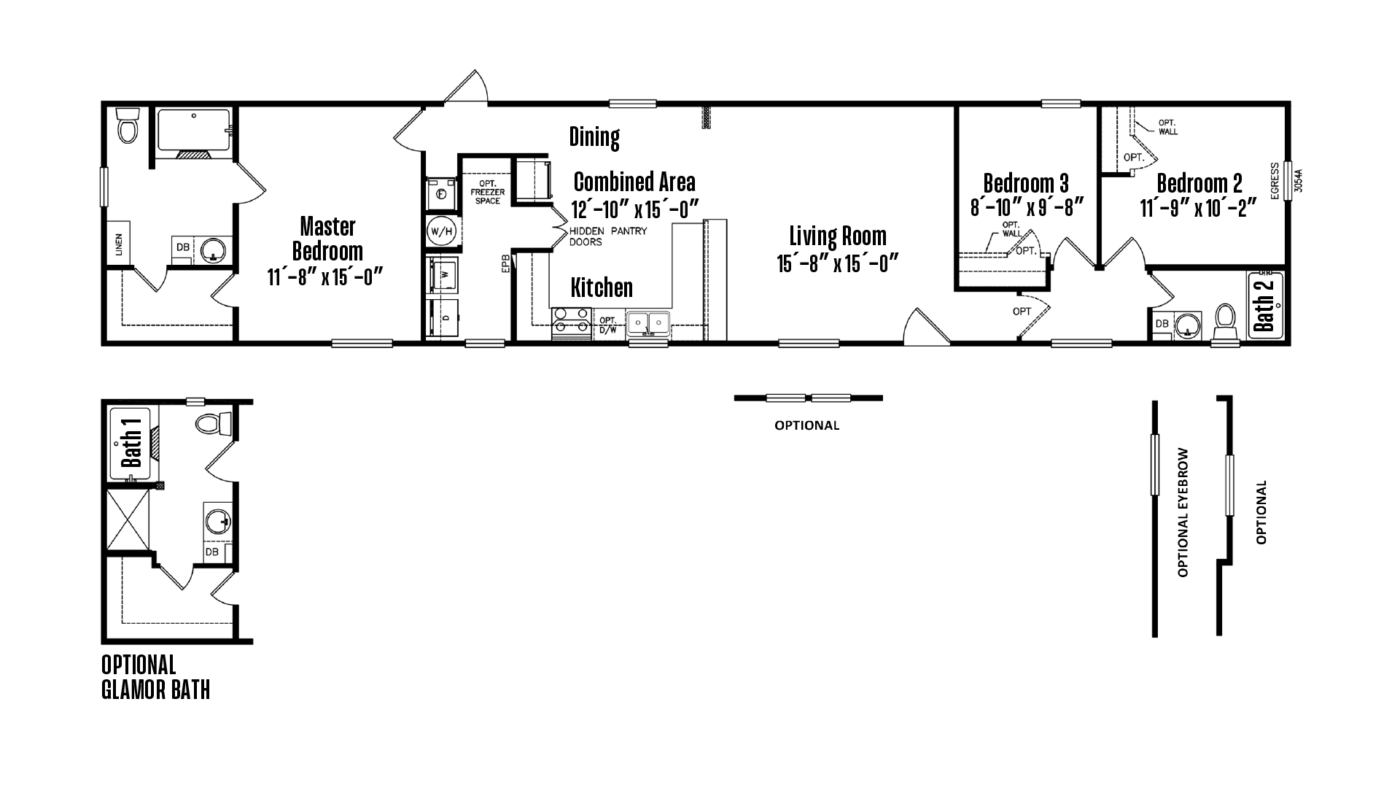 New Singlewide C-16×80-32M - Legacy Housing Corporation